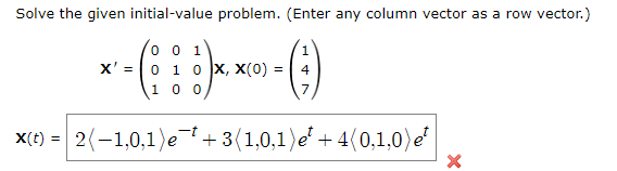 Solved Solve the given initial-value problem. (Enter any | Chegg.com