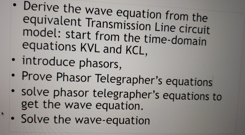Solved Derive the wave equation from the equivalent | Chegg.com