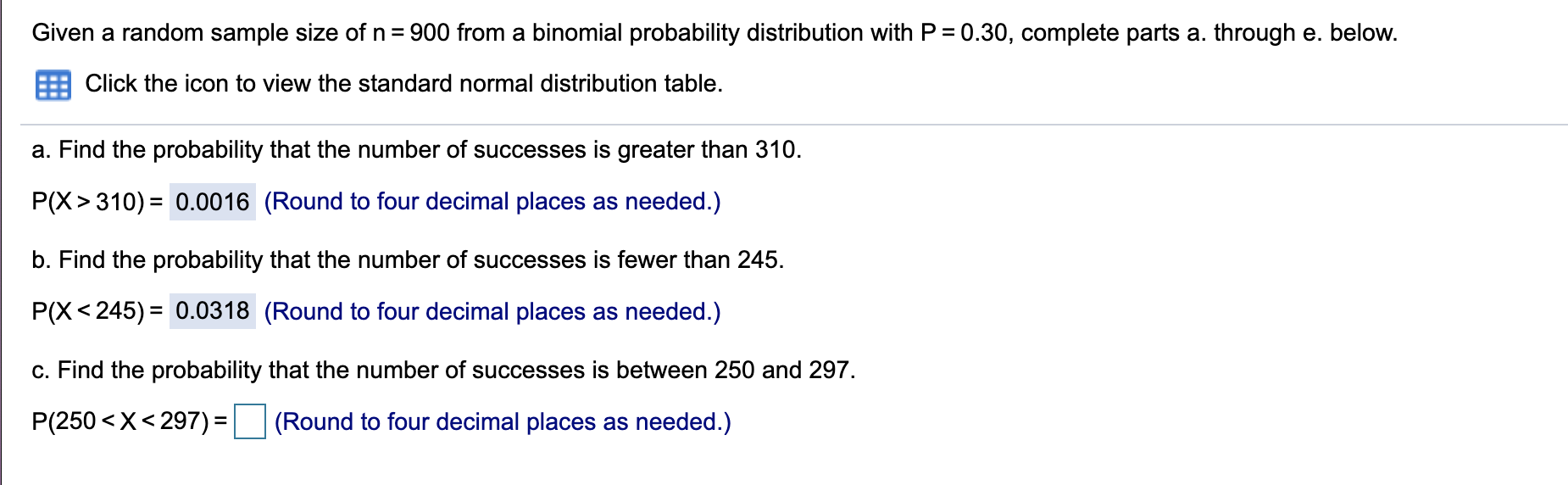 Solved Given a random sample size of n=900 from a binomial | Chegg.com