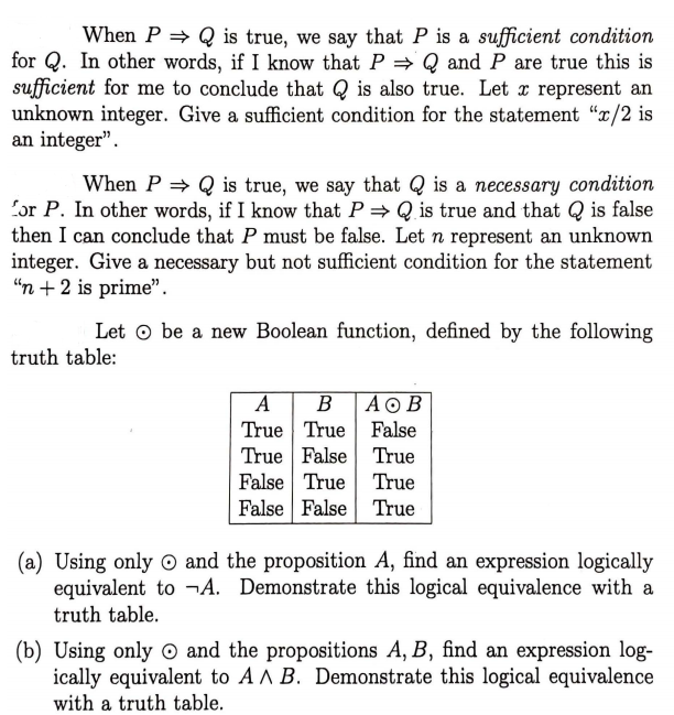 Solved When P Q is true, we say that P is a sufficient | Chegg.com