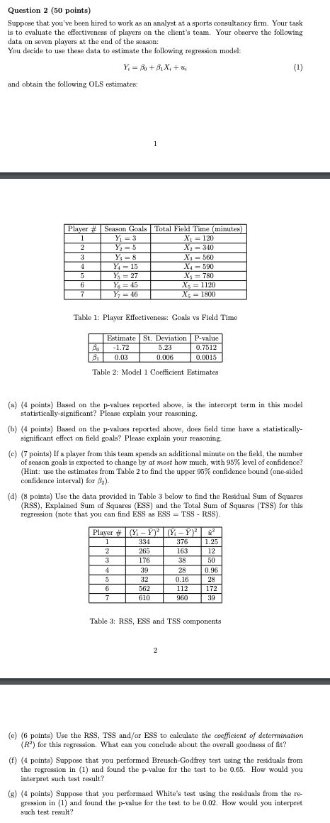 Solved Question 2 (50 points) Suppose that you've been hired | Chegg.com