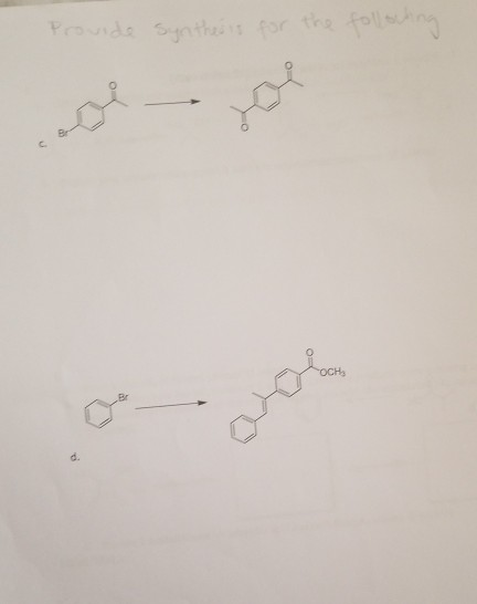 Solved Provide synthesis | Chegg.com