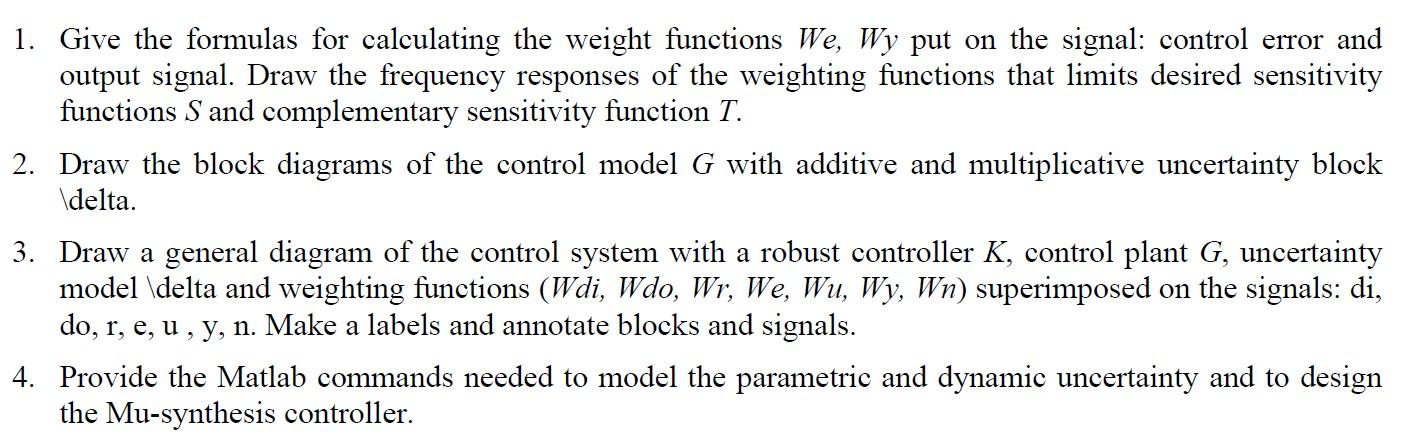 Solved 1. Give the formulas for calculating the weight | Chegg.com