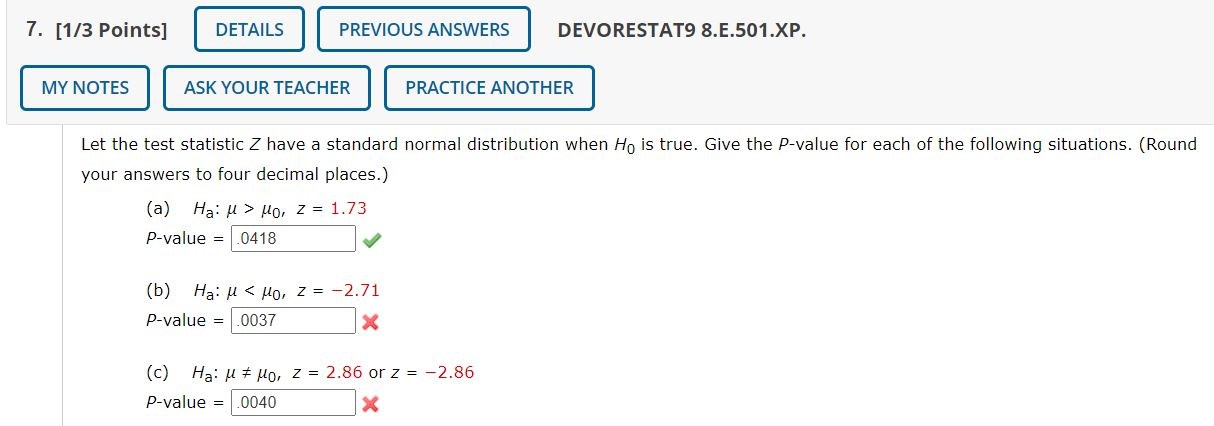 Solved 7. [1/3 Points] DETAILS PREVIOUS ANSWERS DEVORESTAT9 | Chegg.com