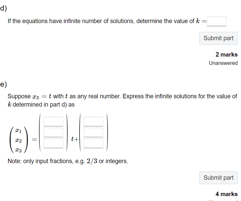 Solved Consider the following linear equations: | Chegg.com