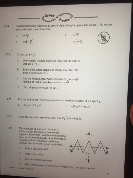 Solved Review s Aeviel! 4-24 Find the following values using | Chegg.com