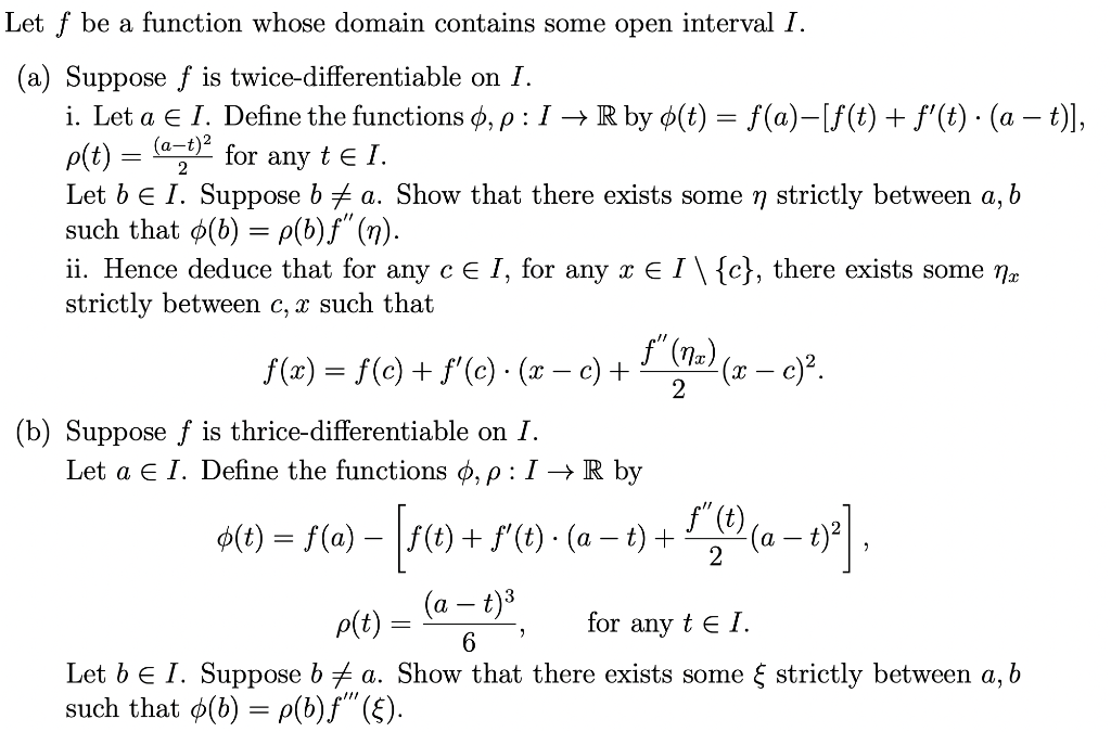 = 2 Let f be a function whose domain contains some | Chegg.com