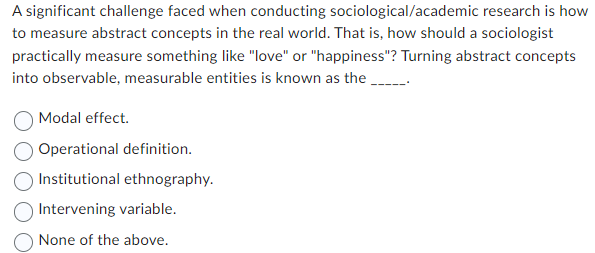 Solved A significant challenge faced when conducting | Chegg.com