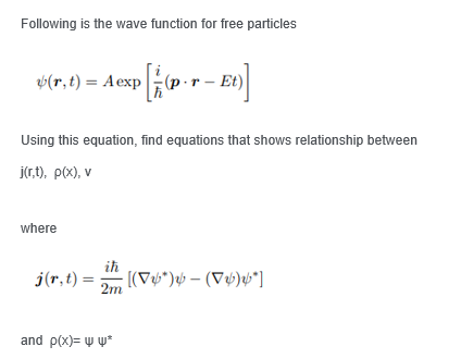 Solved Following is the wave function for free particles | Chegg.com