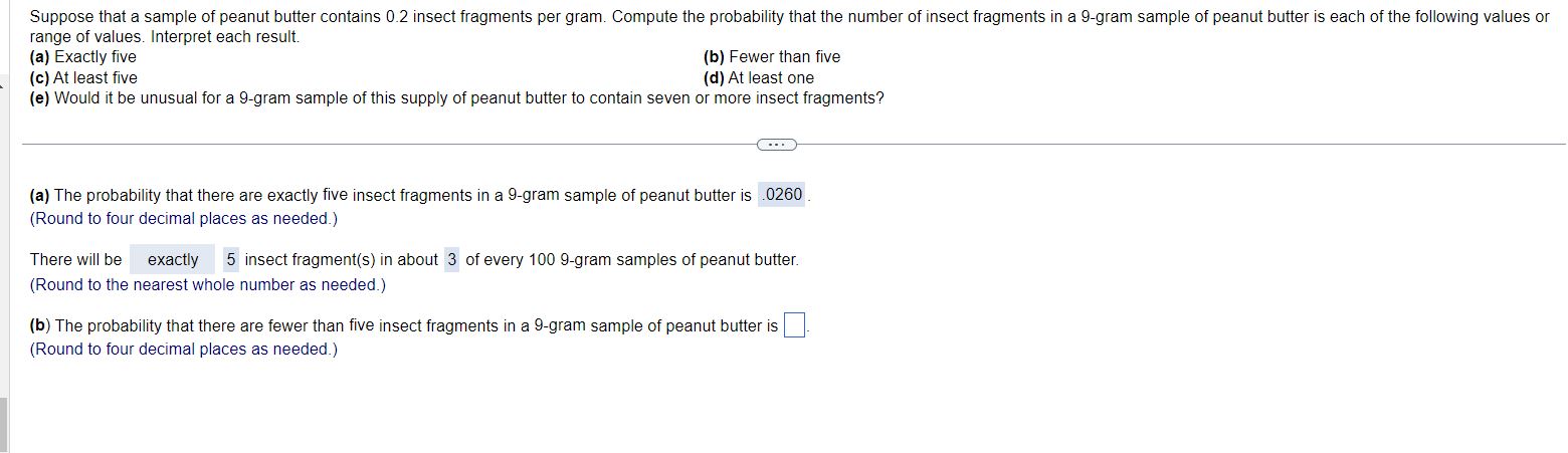 Solved ange of values. Interpret each result. a) Exactly | Chegg.com