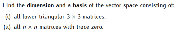 Solved Find the dimension and a basis of the vector space | Chegg.com