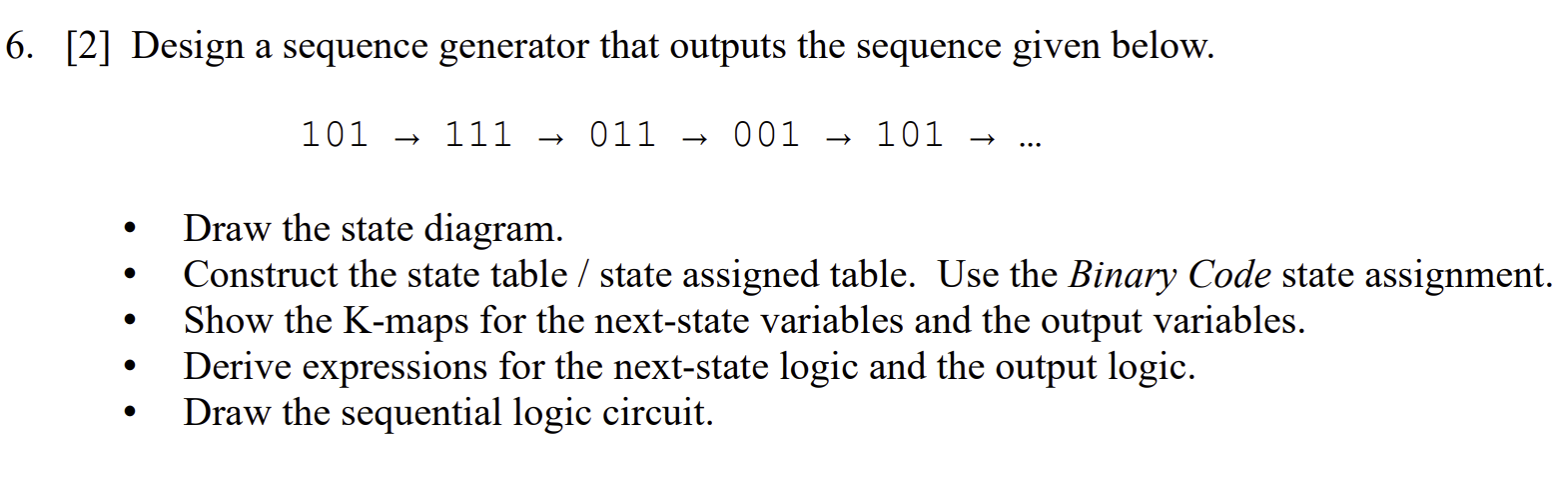 Solved Design a sequence generator that outputs the sequence | Chegg.com
