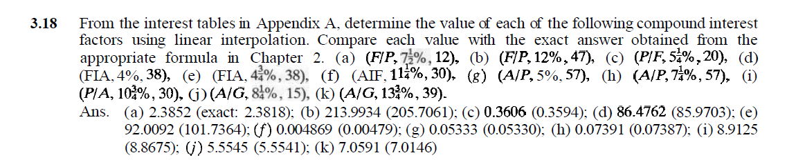 Solved From the interest tables in Appendix A, determine the | Chegg.com
