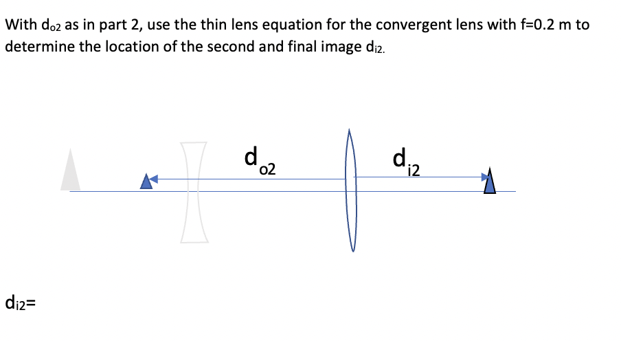 Solved With doz as in part 2, use the thin lens equation for | Chegg.com