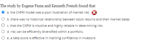 Solved The study by Eugene Fama and Kenneth French found | Chegg.com