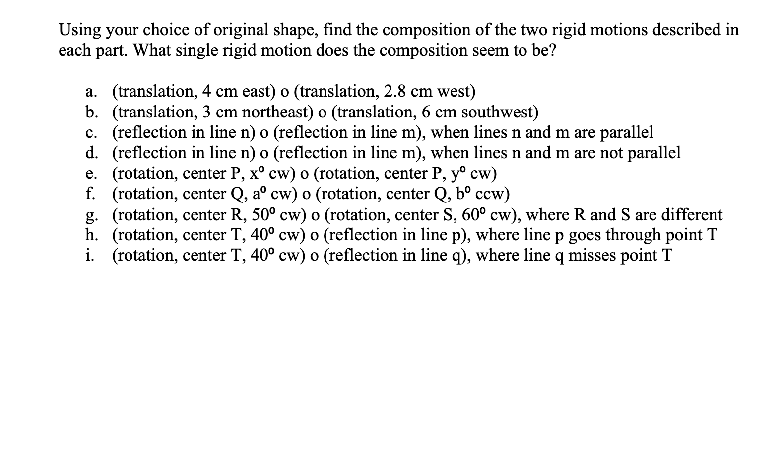 Solved Using your choice of original shape, find the | Chegg.com