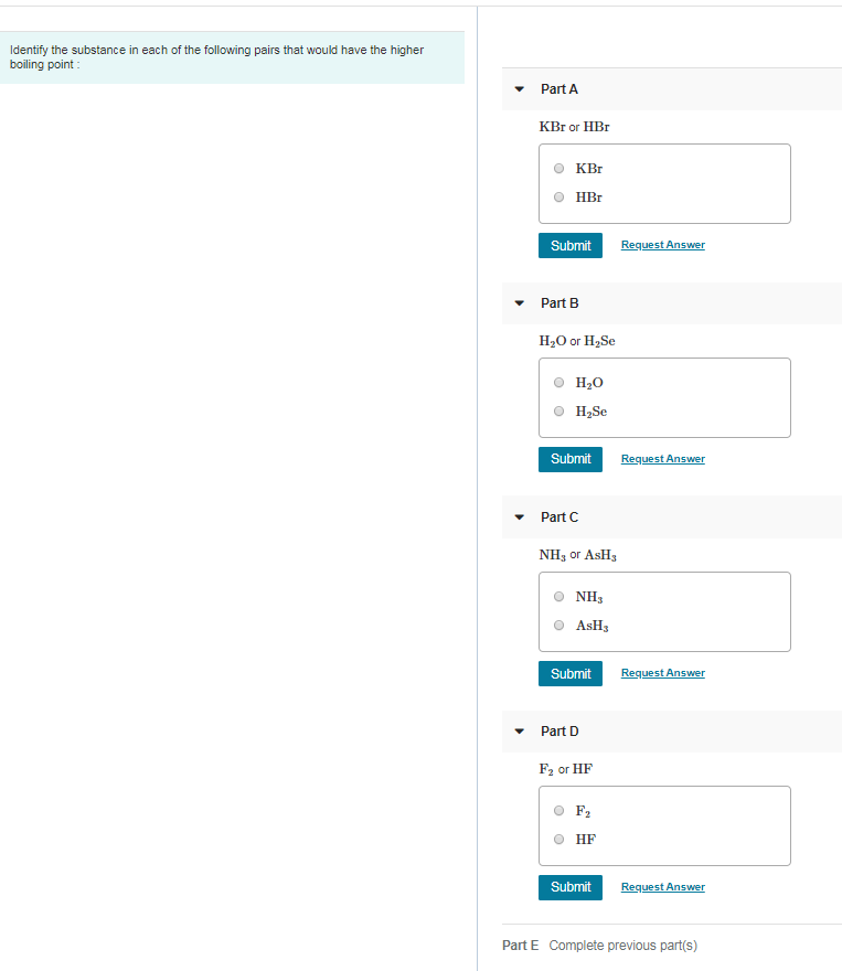 Solved Identify the substance in each of the following pairs | Chegg.com