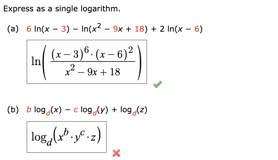 Solved Express as a single logarithm. (a) | Chegg.com