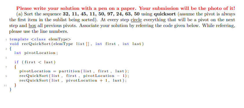 Solved Please write your solution with a pen on a paper. | Chegg.com