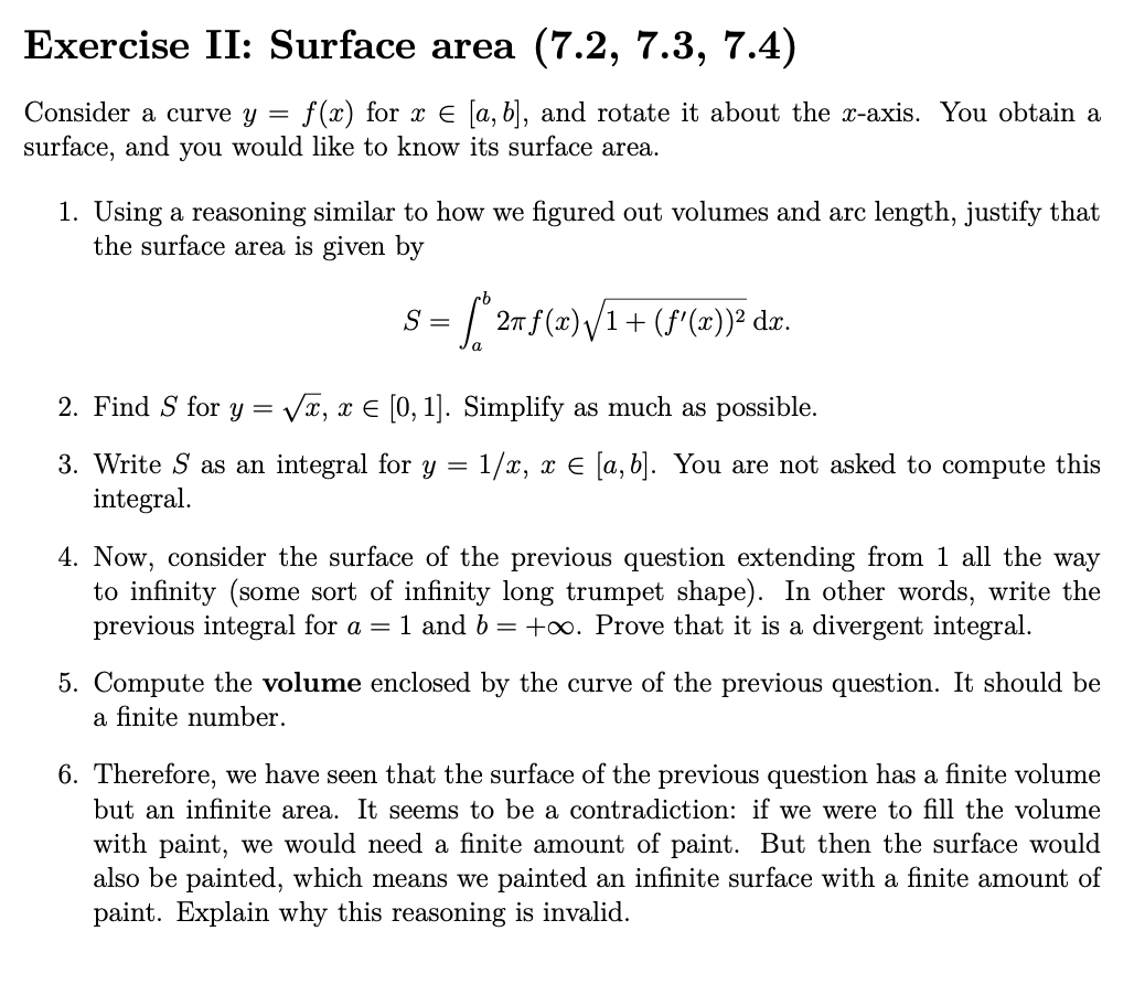 [Solved]: Consider a curve ( y=f(x) ) for ( x in[a, b]