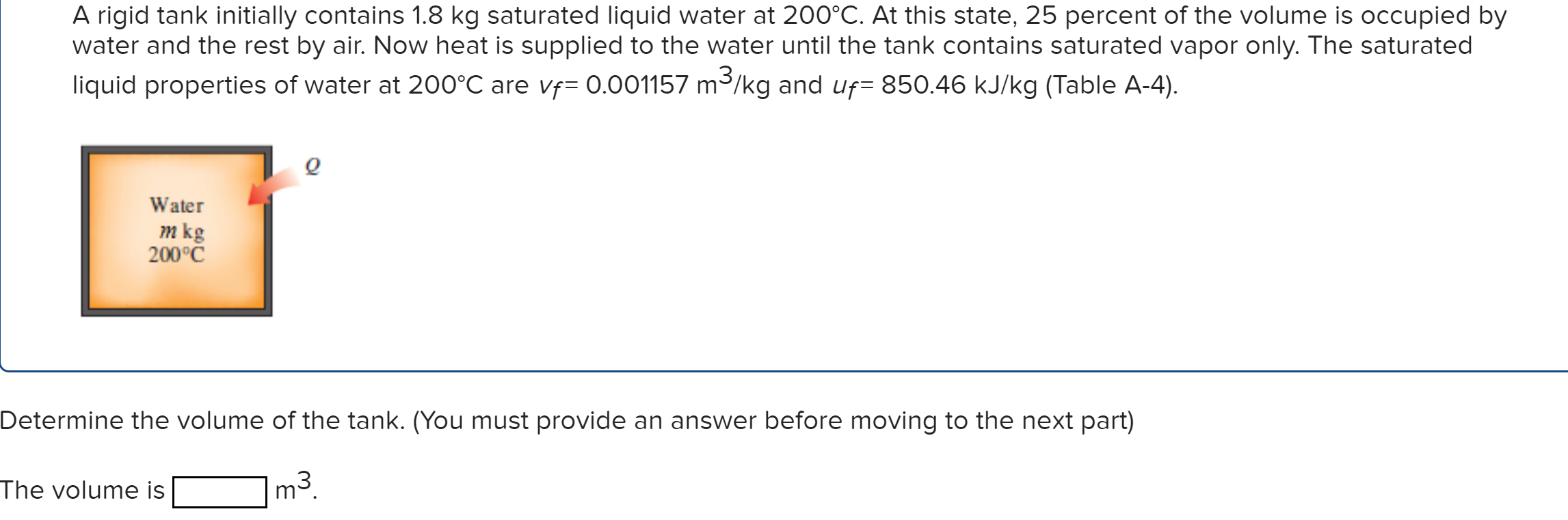 Solved A rigid tank initially contains 1.8 kg saturated | Chegg.com