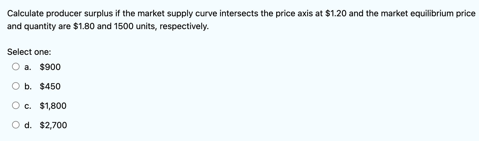 Solved Calculate producer surplus if the market supply curve | Chegg.com