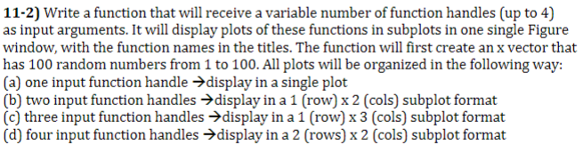 Solved 11-2) Write a function that will receive a variable | Chegg.com