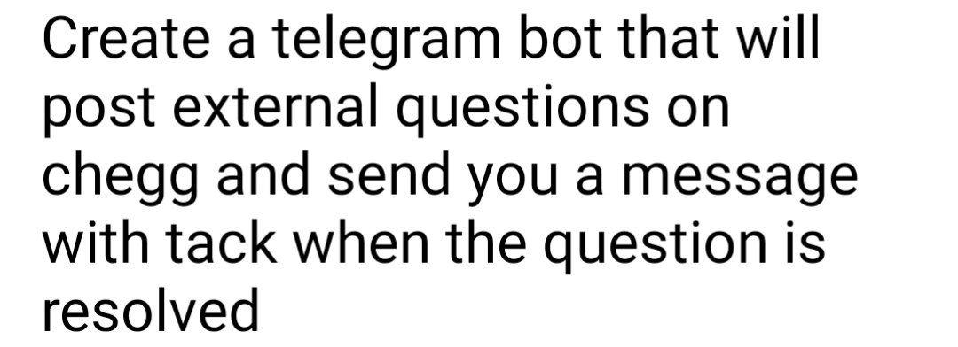 Solved Create a telegram bot that will post external | Chegg.com