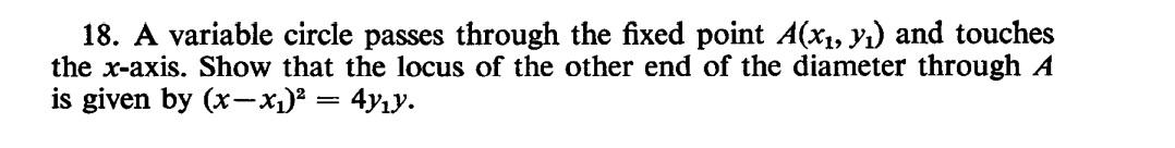 Solved 18. A variable circle passes through the fixed point | Chegg.com