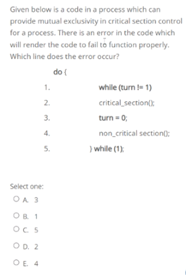 Solved Given below is a code in a process which can provide | Chegg.com