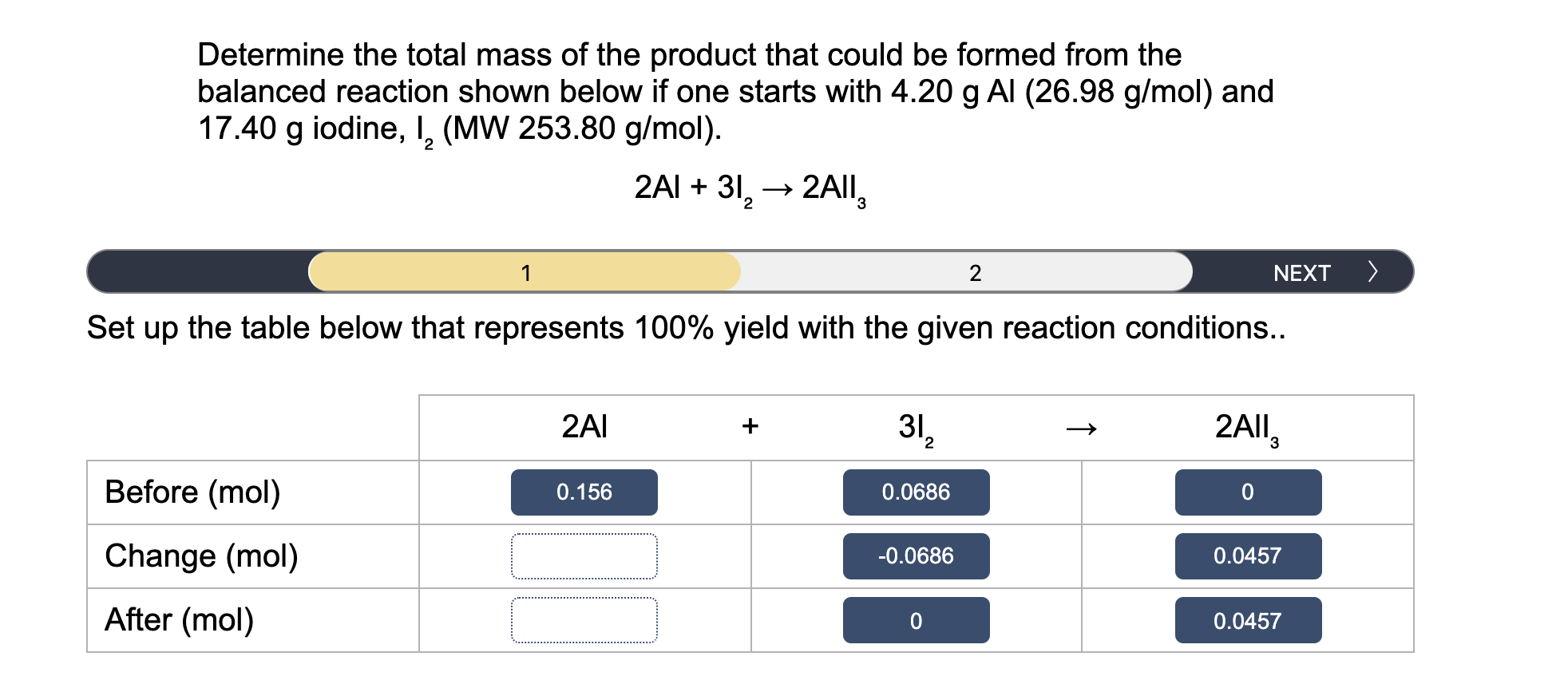 Solved Determine the total mass of the product that could be | Chegg.com