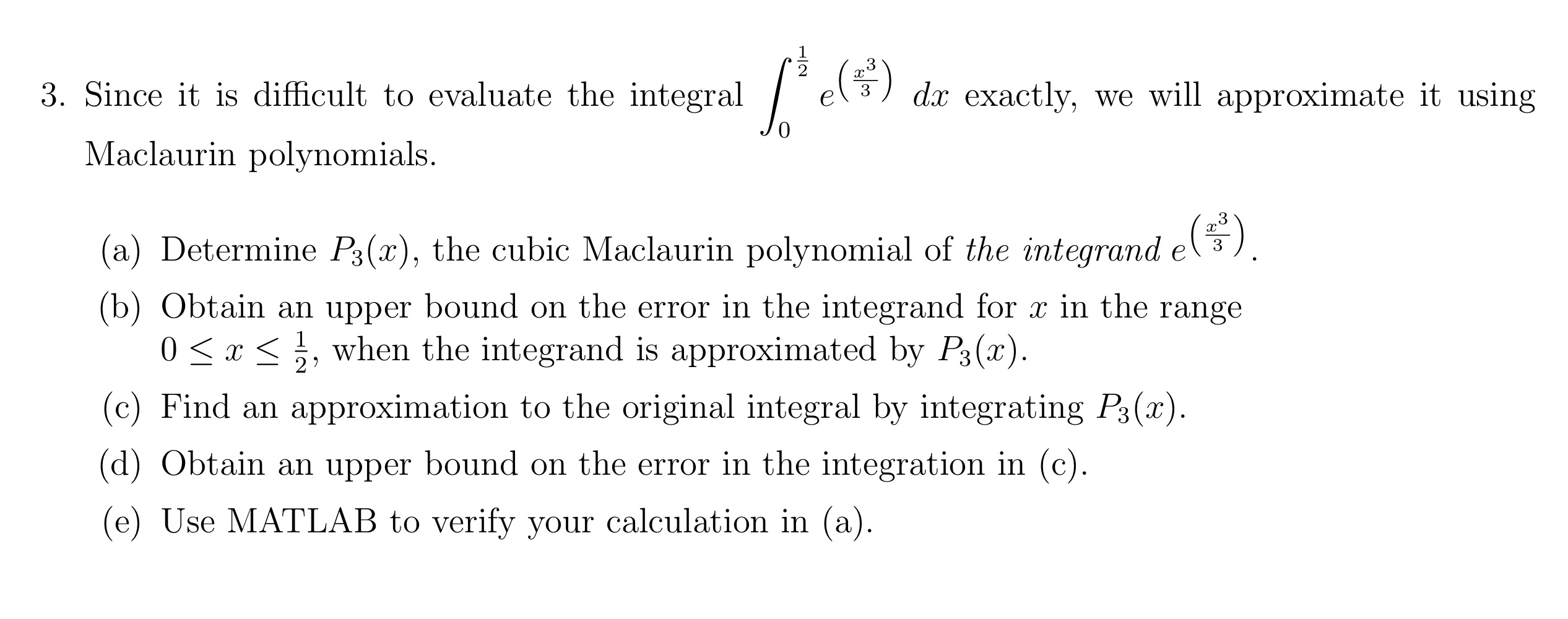 Solved Please do part E.) use to Matlab to | Chegg.com