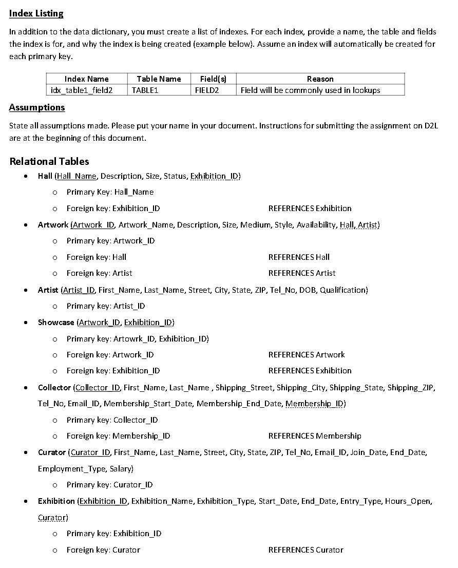 Details Using the relational tables (next pages) | Chegg.com