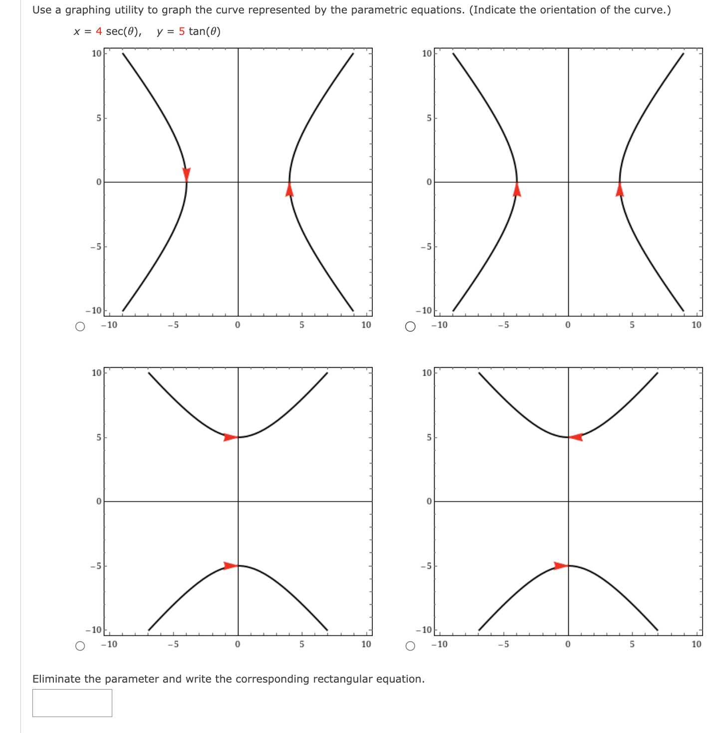 Use a graphing utility to graph the curve represented | Chegg.com