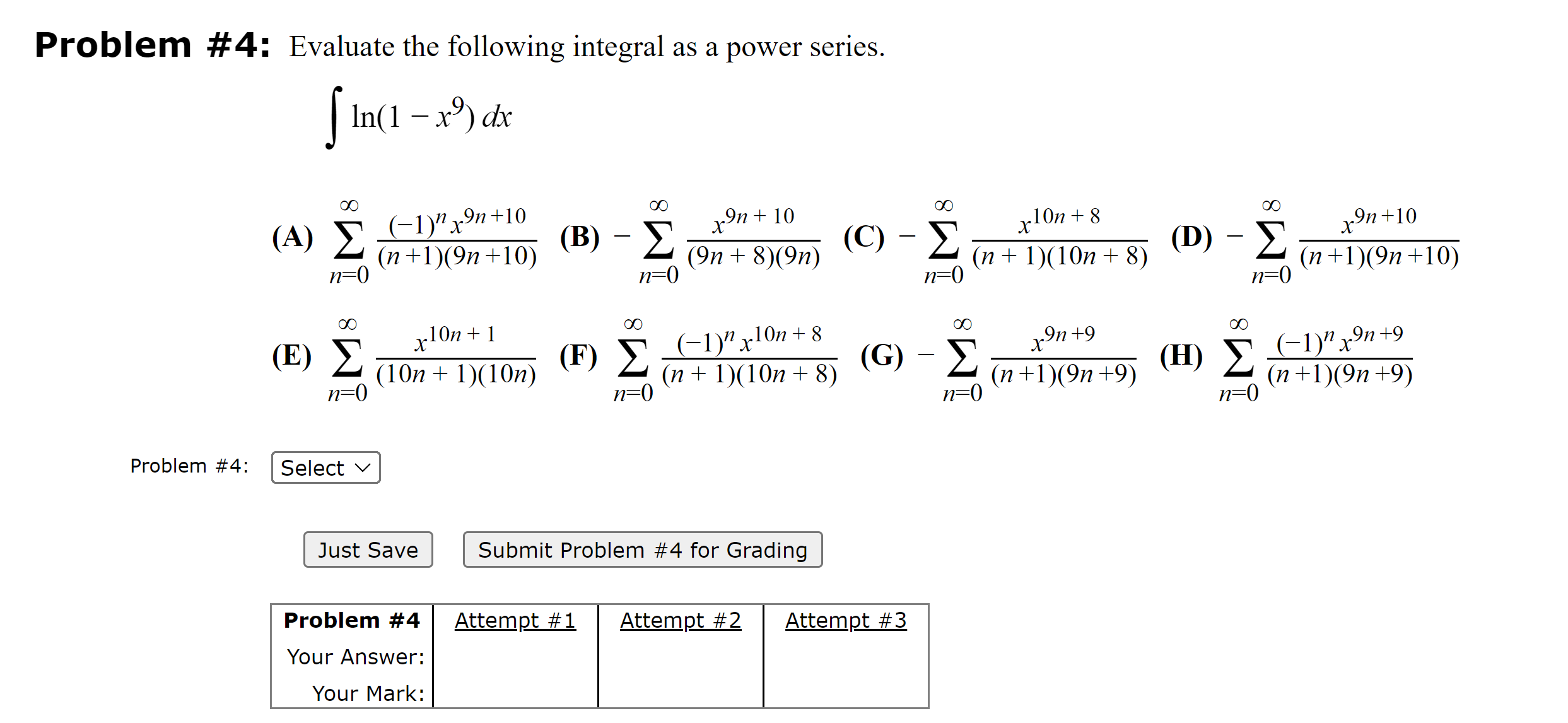 Solved Problem 4 Evaluate The Following Integral As A