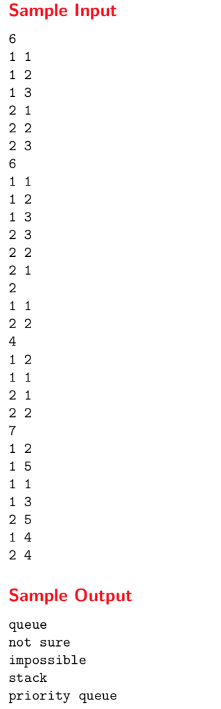 Solved There is a bag-like data structure, supporting two | Chegg.com