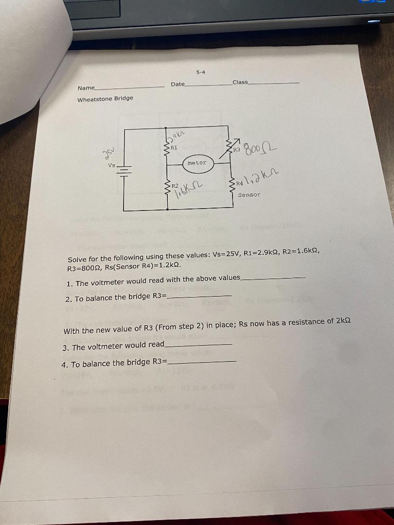 Solved Solve for the following using these values: Vs=25 | Chegg.com
