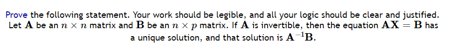 Solved Prove the following statement. Your work should be | Chegg.com