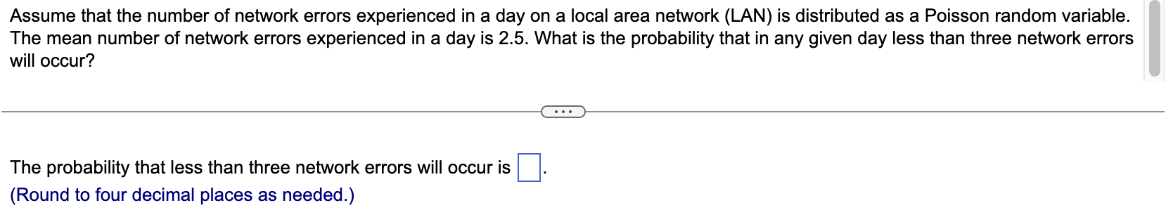 Solved Assume That The Number Of Network Errors Experienced