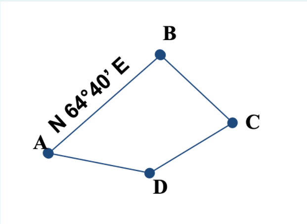Solved Given the following field notes from a four-sided | Chegg.com