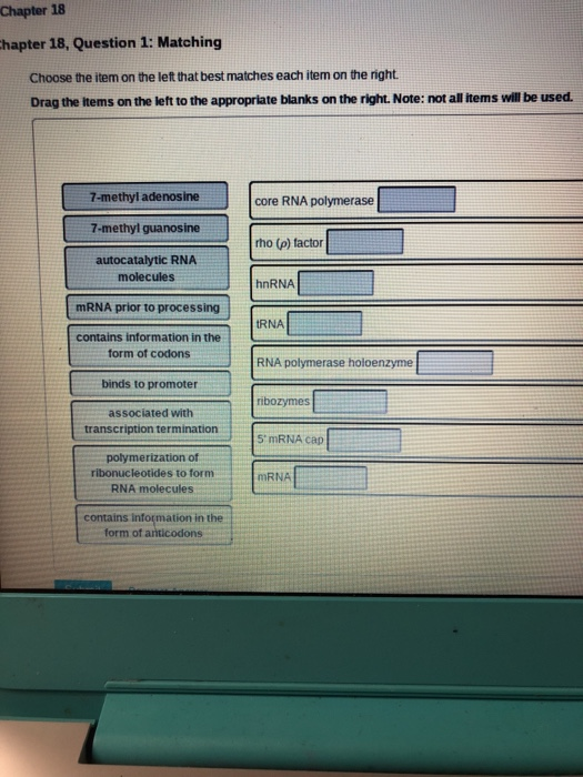 Solved Chapter 18 hapter 18, Question 1: Matching Choose the | Chegg.com
