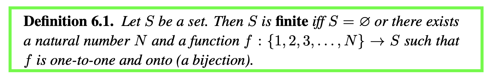 Solved I included my textbooks definition of finite so it | Chegg.com
