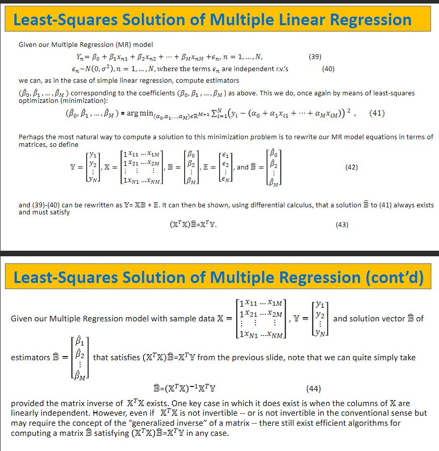 Solved Solve The Least Squares Regression Problem For The Chegg