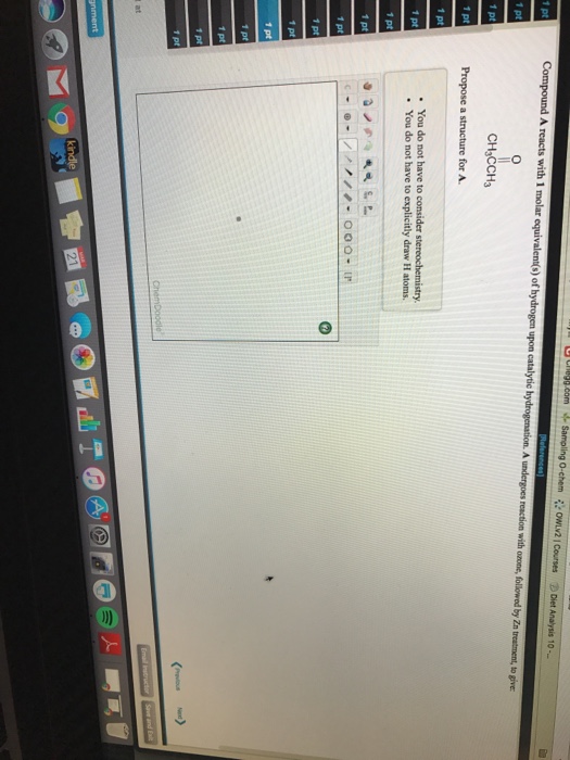 Solved Compound A reacts with 1 molar equivalent(s) of | Chegg.com