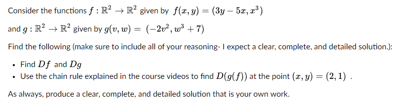 Consider the functions f:R2→R2 given by | Chegg.com
