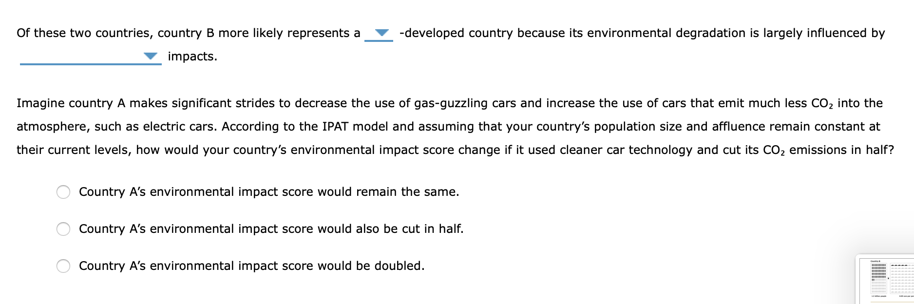 Solved 4. IPAT model When assessing the environmental impact | Chegg.com