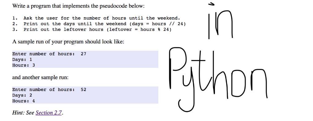 Solved Write a program that implements the pseudocode below: | Chegg.com