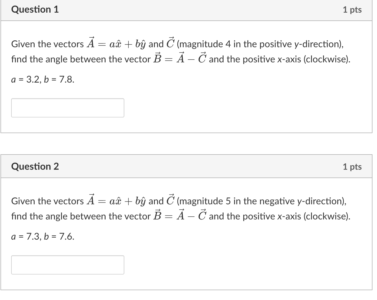 Given the vectors A=ax^+by^ and C (magnitude 4 in the | Chegg.com