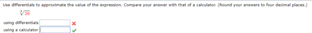 Solved Use differentials to approximate the value of the | Chegg.com