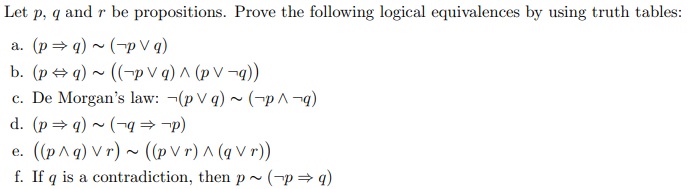 Solved Let p,q and r be propositions. Prove the following | Chegg.com
